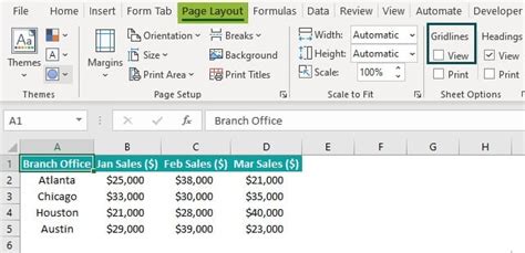 Gridlines In Excel What Is It How To Add Remove Hide Print