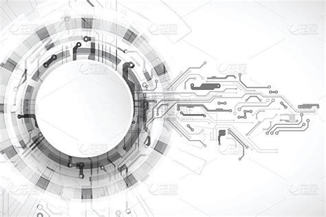 矢量插图，高科技数字技术和工程主题