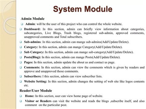 Blog Management System PPTX Computer Software And Applications Computing