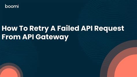 How To Retry A Failed Api Request From Api Gateway Youtube