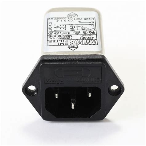 IEC Base EMI RFI Noise Filter V A With Fuse Holder Audiophonics