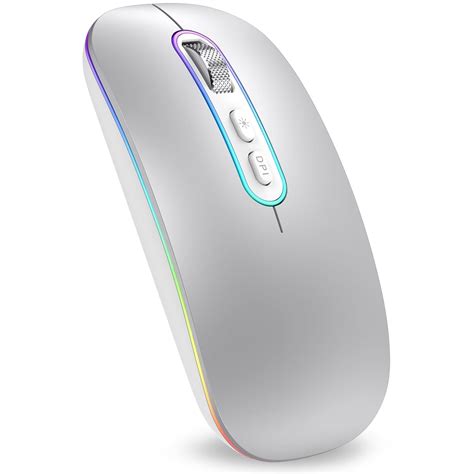 Cimetech Wireless Bluetooth Mouse Slim Rechargeable Dual Mode Compatible With Ipad Laptop