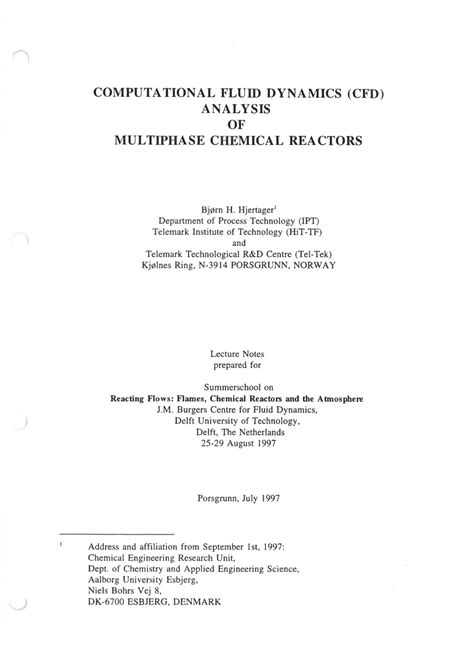 Pdf Computational Fluid Dynamics Cfd Analysis Of Multiphase