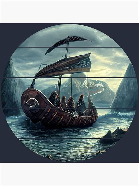 Viking Ship Poster For Sale By Vladocar Redbubble