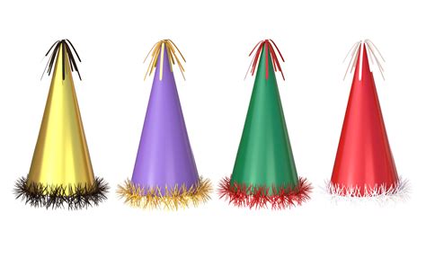 3d Rendering Colorful Party Hats 28883349 Png