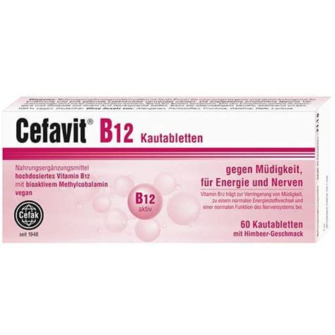 Vitamin B12 Chewable Tablets Cefavit Uk