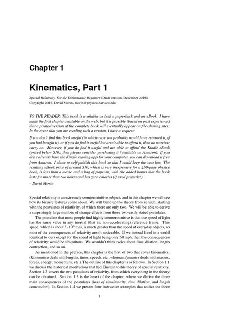 Relativity Chap 1 Pdf Luminiferous Aether Special Relativity