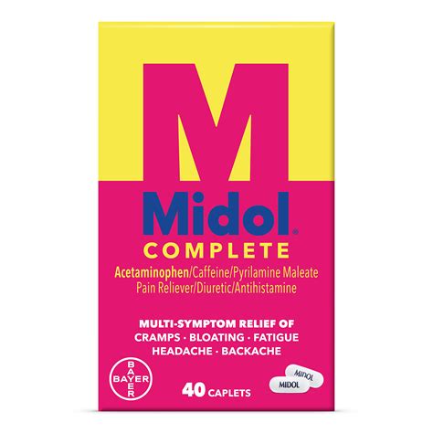 Midol Complete Menstrual Period Symptom Relief Caplets 40 Count Buy