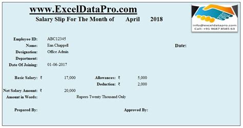 9 Ready To Use Salary Slip Excel Templates ExcelDataPro