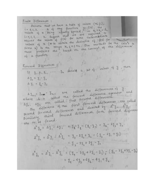 Numerical Methods Math Notes Pdf