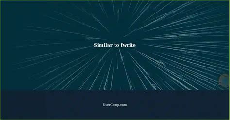 Create A Similar Function To Fwrite A Tech Support Guide