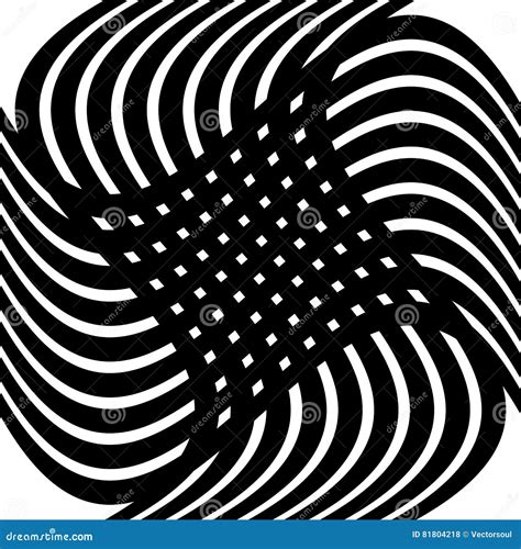 Grid Mesh Distortion Deformed Intersecting Lines Stock Vector Illustration Of Form