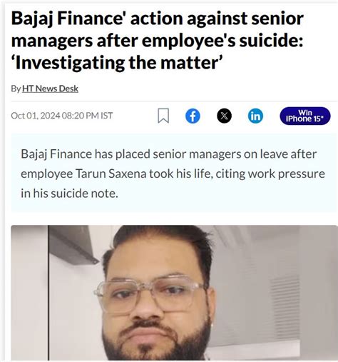 Bajajfinance Workplaceethics Employeewellbeing Corporateresponsibility Mentalhealthmatters