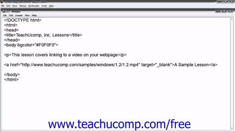 Html5 And Css3 Tutorial Linking To Video And Audio Files Training