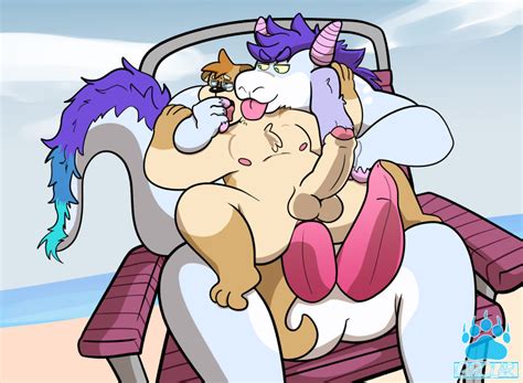 Rule 34 2 Horns 2 Penises Anal Anal Sex Anthro Beach Beach Chair Big