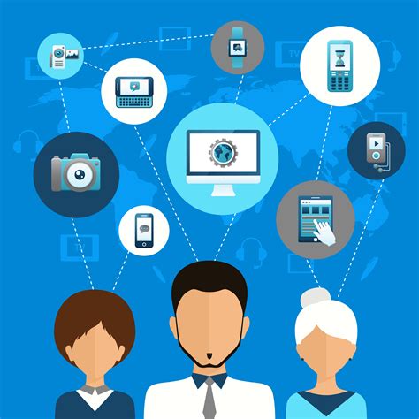 Mobile Device Communication Concept 444572 Vector Art At Vecteezy