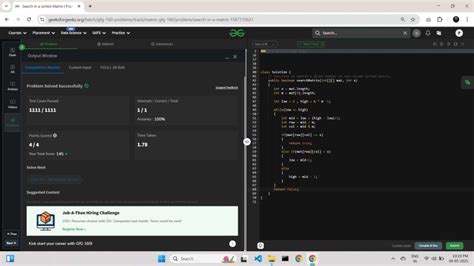 Geekstreak2025 Dsa Java Binarysearch Matrix Problemsolving