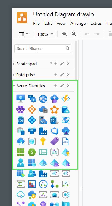 Azure Symbols Import Into Draw Io Desktop Application Azure