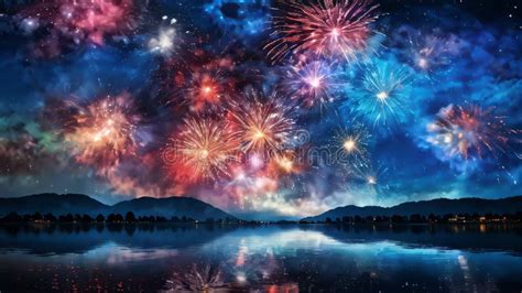 Intricately Detailed Firework Explosion With Vibrant Colors And