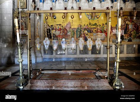 The Stone Of Anointing Or The Stone Of Unction Church Of The Holy