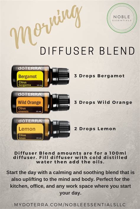Morning Diffuser Blend From Noble Essentials Llc Doterra Essential