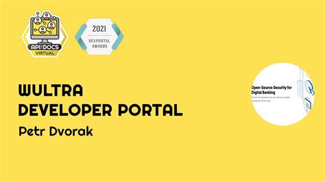 Wultra Developer Portal Api The Docs Virtual 2021 Showcase Your