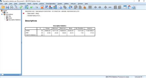 How To Run Descriptive Statistic Test In Spss