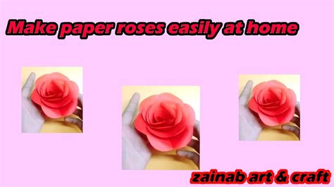 How To Make Paper Roses Easily At Home Youtube