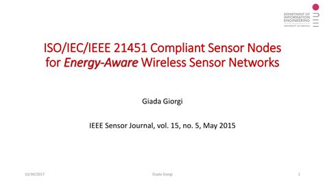 Pdf Isoiecieee 21451 Compliant Sensor Nodes For Energy Aware