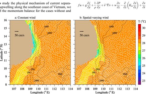 Model Computed Near Surface Subtidal Current Vectors Cms Plotted On