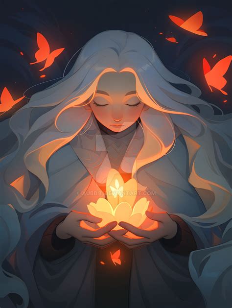 Midjourney Shojo Female With Lotus By Aubbit On Deviantart