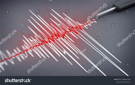 Seismic Activity Graph Showing Earthquake 3d Stock Illustration