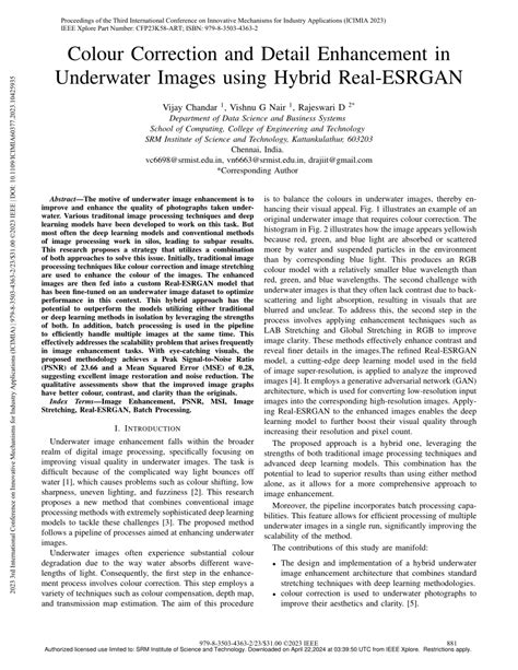 Pdf Colour Correction And Detail Enhancement In Underwater Images Using Hybrid Real Esrgan