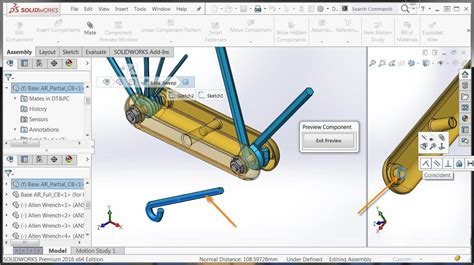 SOLIDWORKS 2016 Component Preview Window