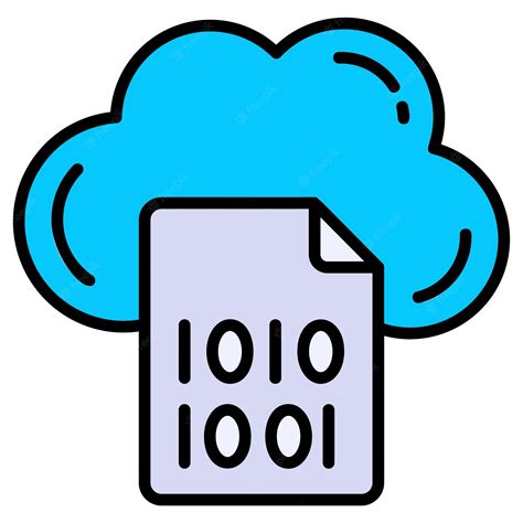 Premium Vector Binary File Sign Cloud Encryption Decryption Concept