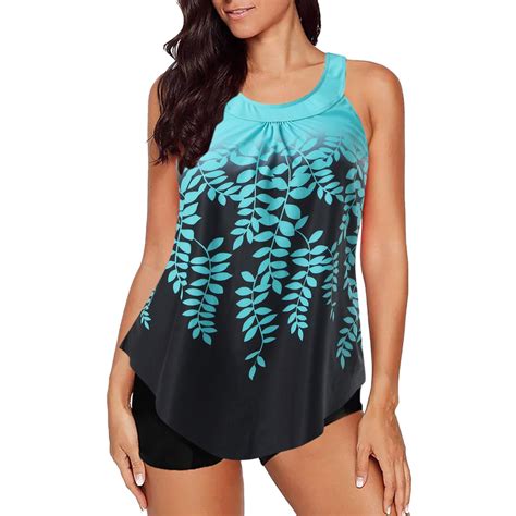 Willbest Plus Size Swimsuit Coverups Womens Swimwear Tankini 2 Piece Normal Swimsuit High