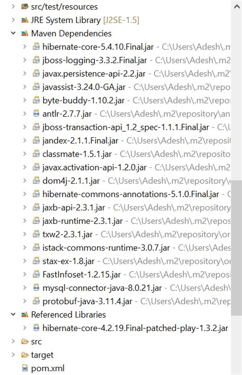 Mysql Unable To Solve Java Lang Classnotfoundexception Play Db Jpa Jpabasestatement Stack