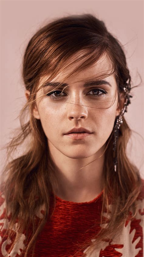 Iphone Wallpaper Hm86 Emma Watson Face Red Film Actress