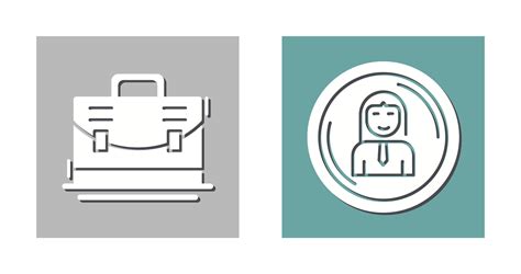 Briefcase And User Icon Vector Art At Vecteezy