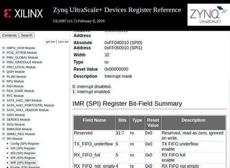 Spi Register Reference Docs