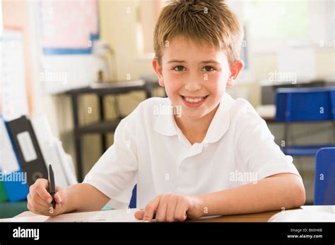 Student In Class Taking Notes Stock Photo Alamy