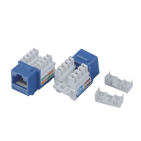 Cat5e Cat6 Rj45 Ethernet Keystone Jacks 90° Unshield Blue Keystone Jacks Manufacturer In China