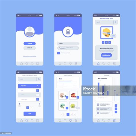 전자 상거래 Ui 스마트 폰 디지털 소매 상점 상점 애플 리케이션 화려한 벡터 디자인의 웹 템플릿 지불에 대한 스톡 벡터 아트 및 기타 이미지 Istock