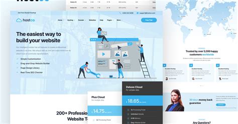 hosting website template hostco site templates ft hosting