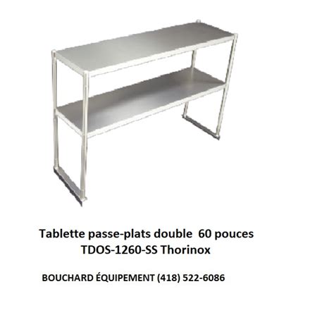 Tablette Passe Plat Double Tdos 1260 Ss 60 Pouces Thorinox