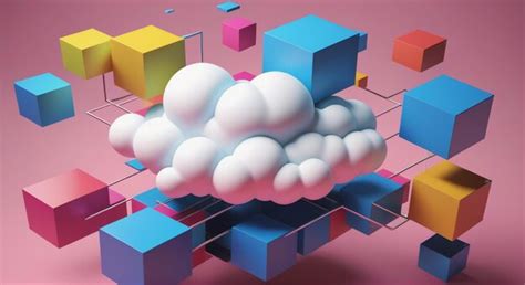 Premium Photo Cloudscape Symphony Abstract 3d Image Of Cloud Computing In A Vibrant Composition