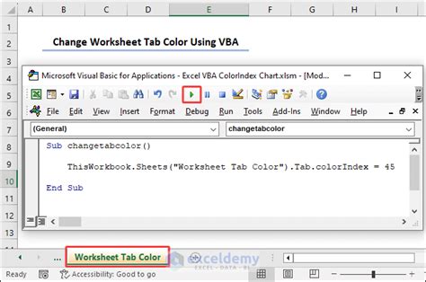 how to make and use a colorindex value chart in excel exceldemy