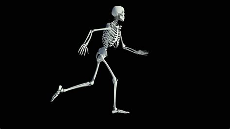 A Skeleton Running Fast Loops Stock Footage Video 100 Royalty Free