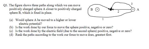 solved 1 the figure shows three paths along which we can