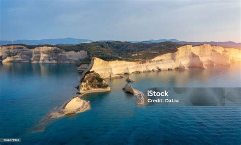 Beautiful View Of Cape Drastis In The Island Of Corfu In Greece Cape